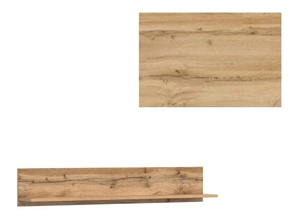 Polița perete Zele POL/135 -W (stejar wotan) - Black Red White