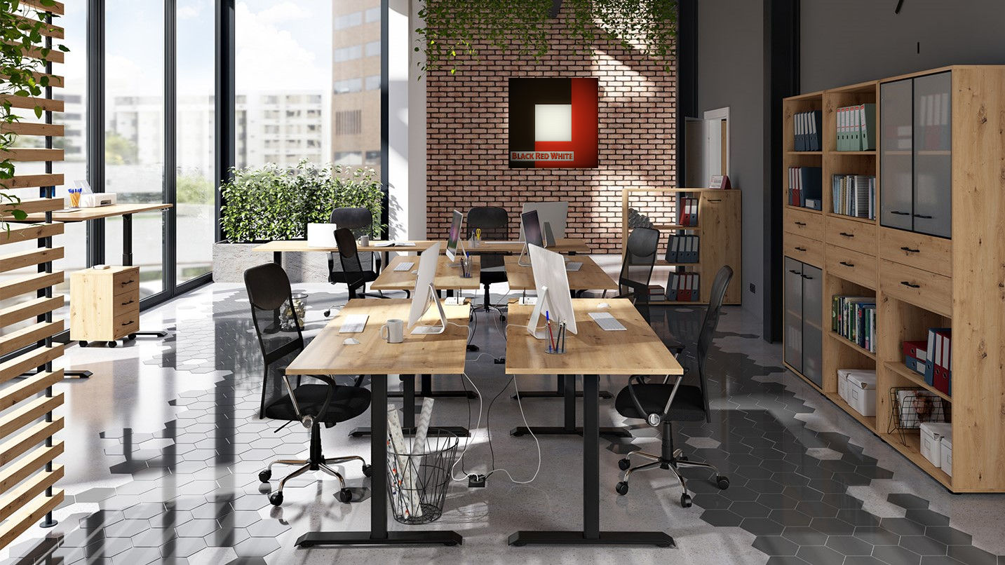 Birou Space Office BIU/160/70/B -reglaj electric (stejar artizan ...