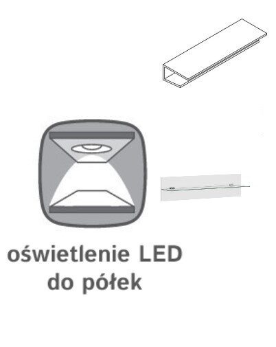 Iluminare LED pt polita Assen P/3/10 Opcja-LED - Black Red White