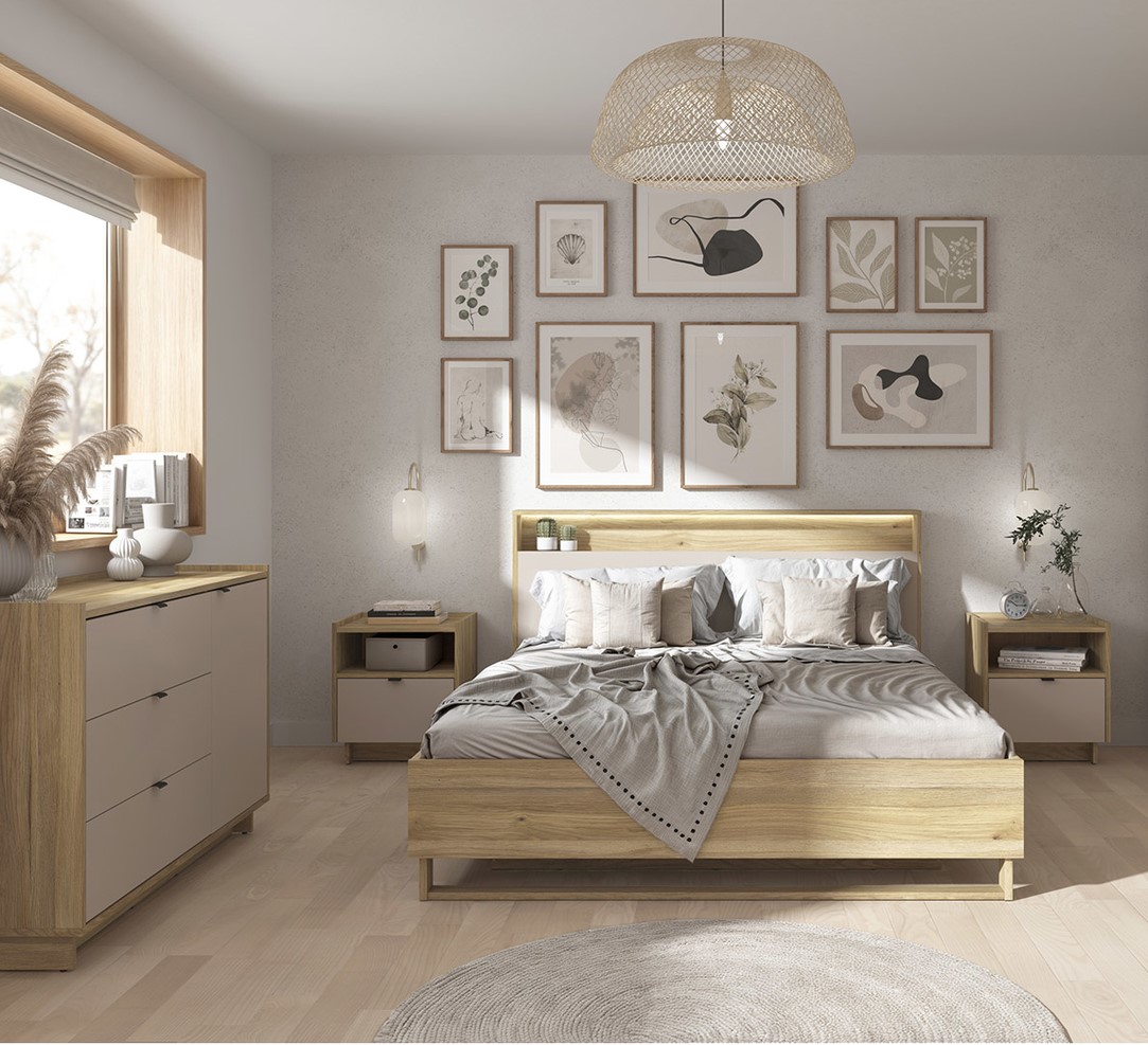 Dulap Dalva SZF3D2S (stejar mauvella /uni casmir) - Black Red White